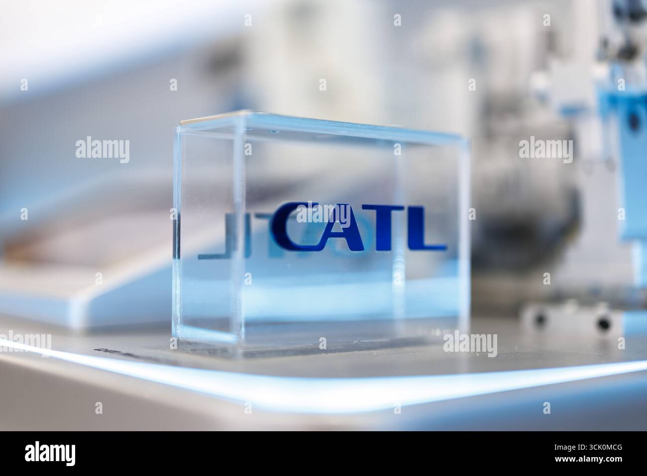 08 September 2025, Bavaria, Munich: The logo and lettering of the ...