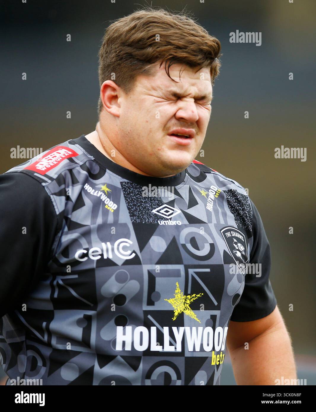 Eduan Swart of the Hollywoodbets during Hollywoodbets Sharks URC Training at the Hollywoodbets ...