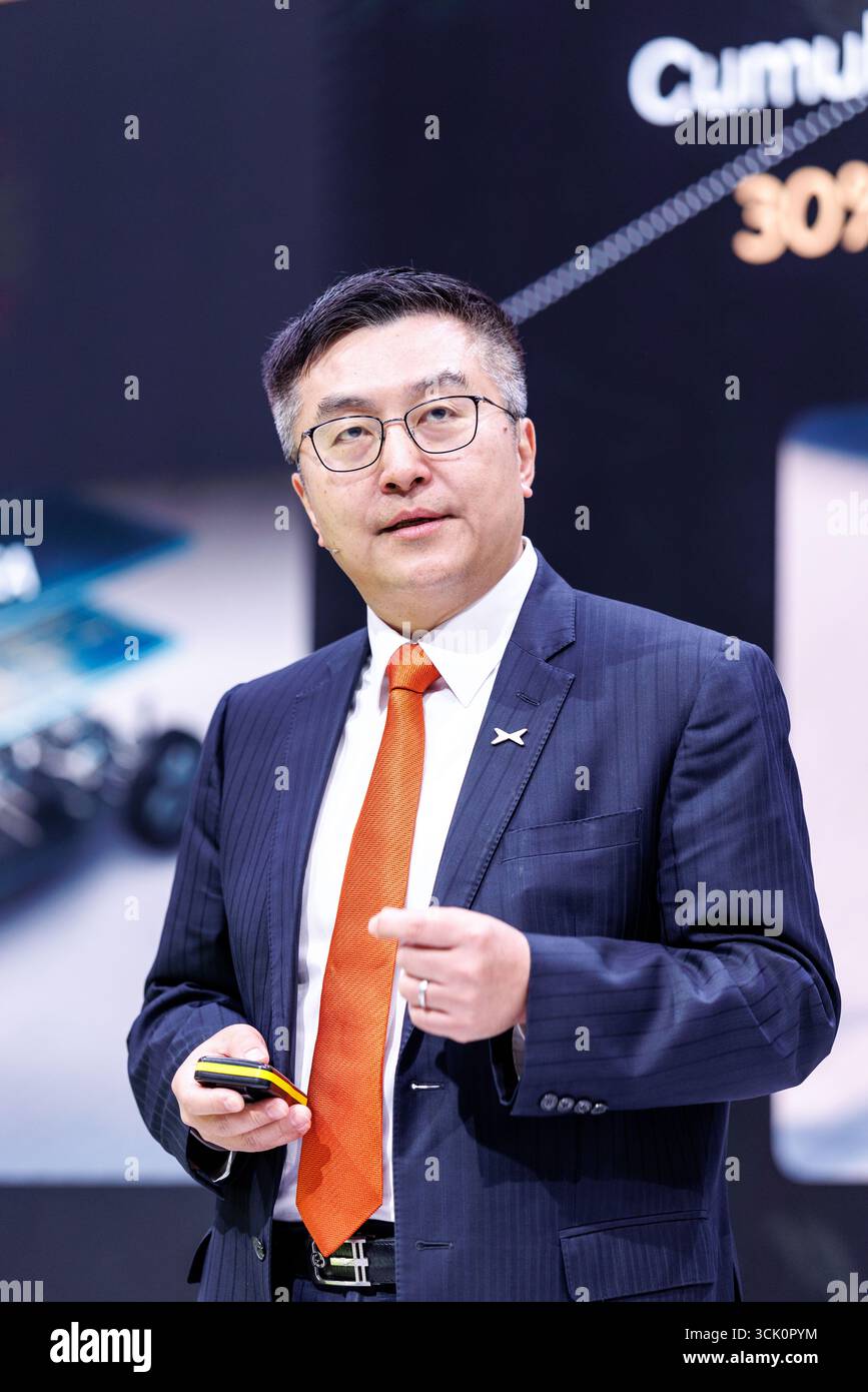 08 September 2025, Bavaria, Munich: Brian Gu, Vice Chairman and President of Chinese EV ...