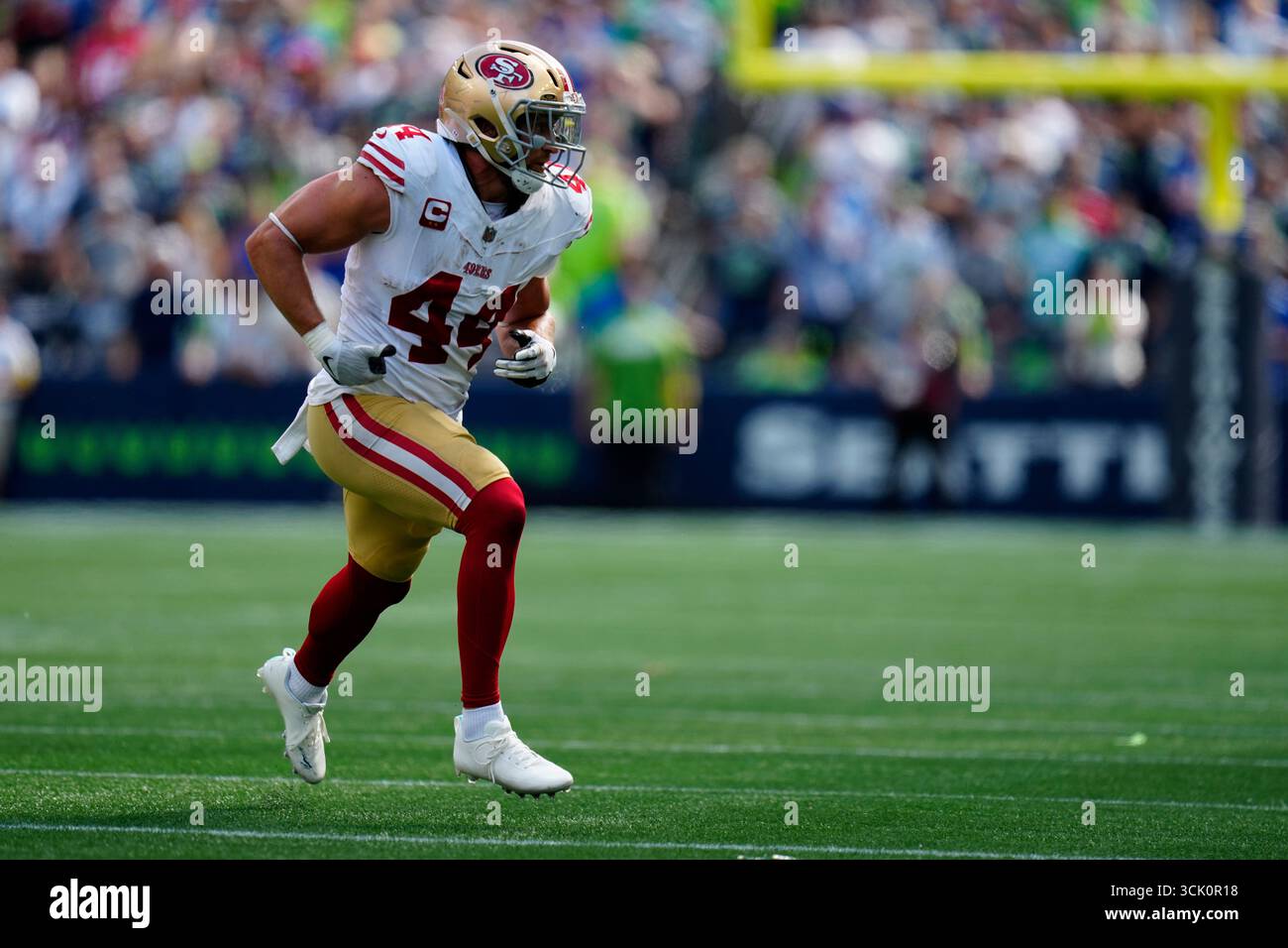 San Francisco 49ers fullback Kyle Juszczyk (44) runs down the field ...