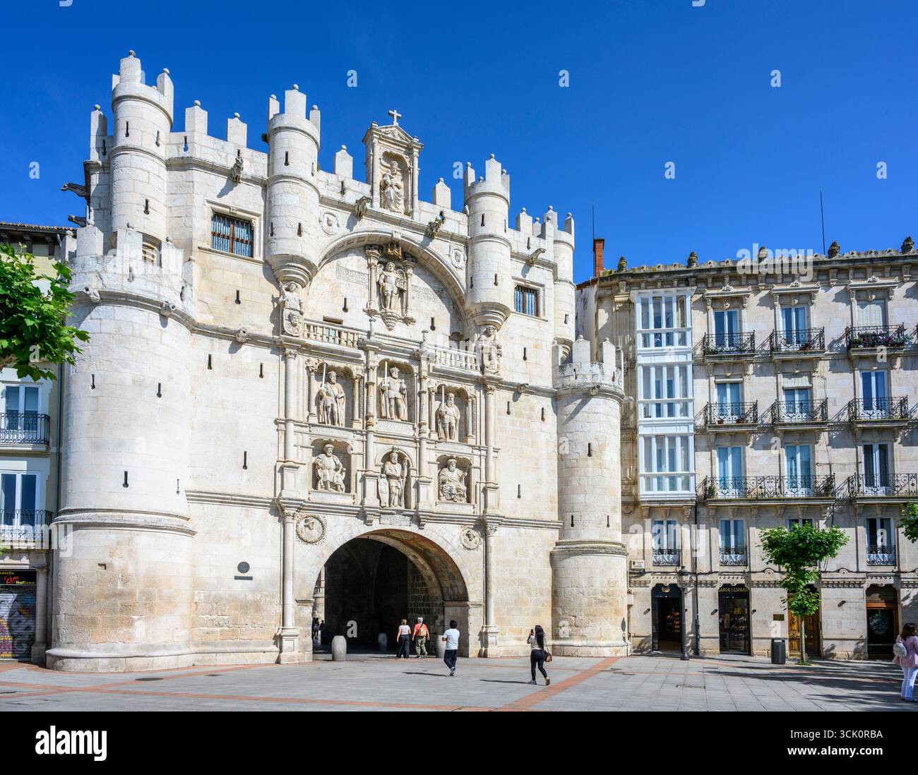 The, mediaeval, Arco de Santa Maria, restored in the 16th century,, In ...