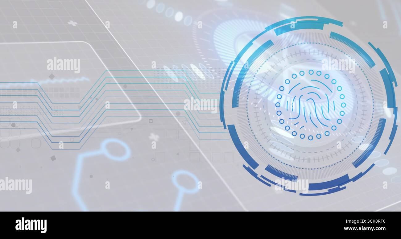 Circular hud fingerprint scanner hi-res stock photography and images ...