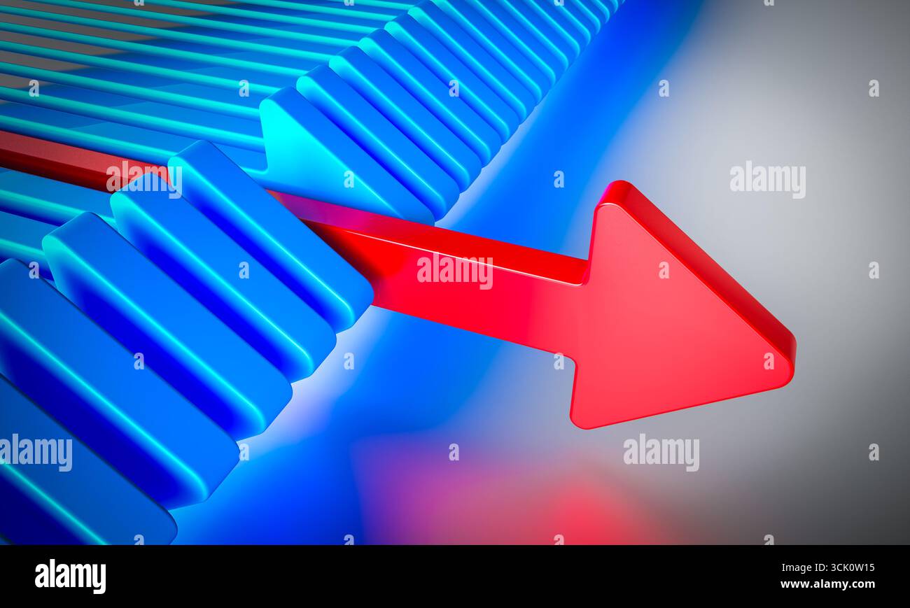 Red arrow 3d achieving goals, finding innovative solutions Stock Photo ...
