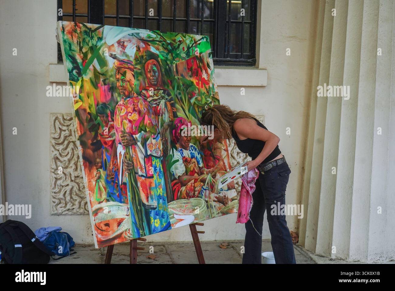 London, UK. 9 September 2025. A live painting performance by British ...