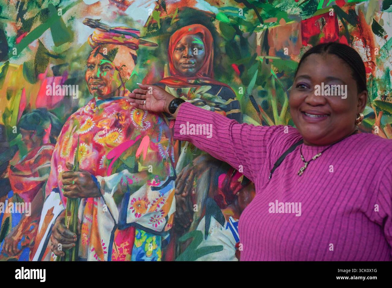 London, UK. 9 September 2025. A live painting performance by British ...