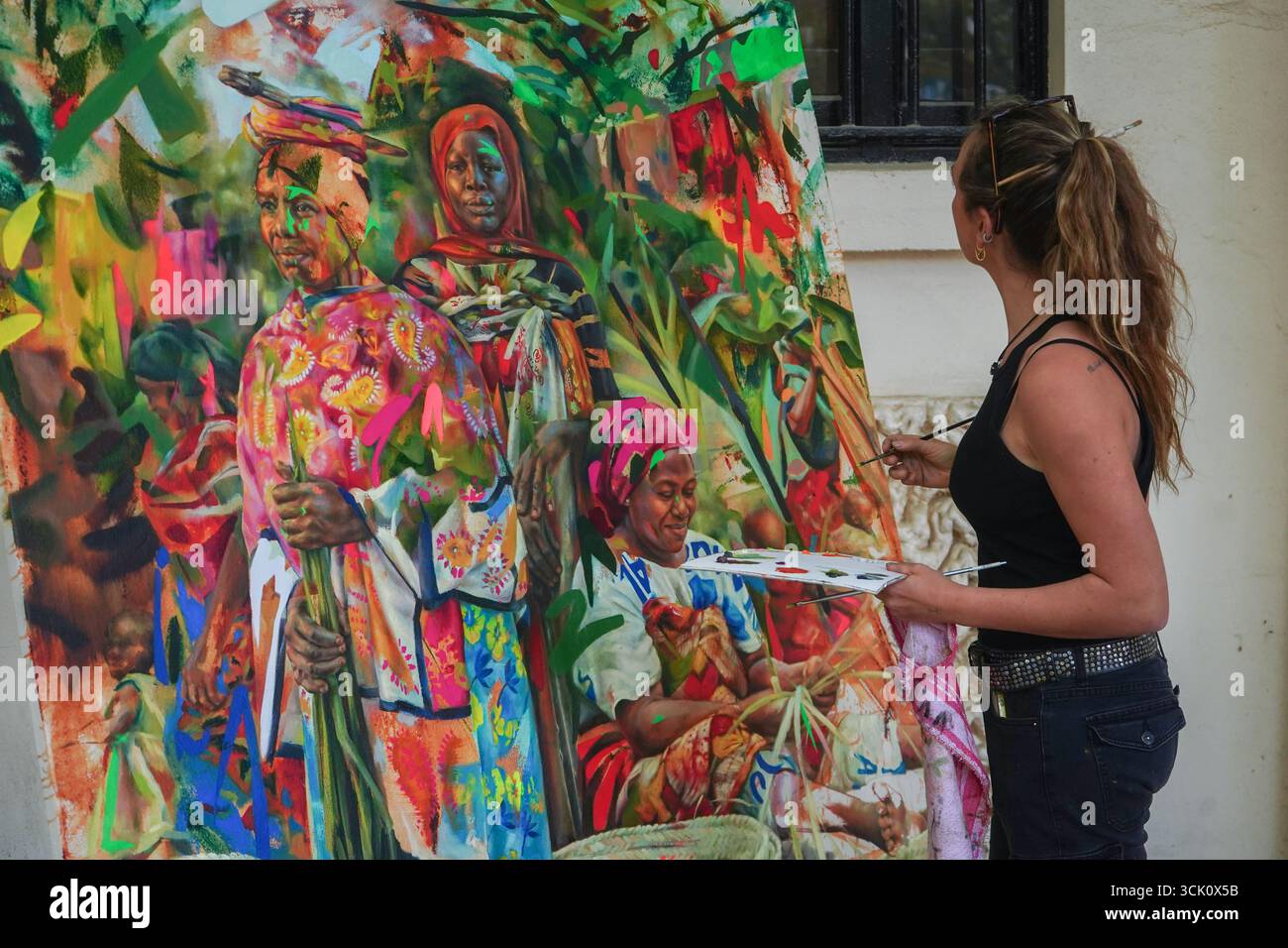 London, UK. 9 September 2025. A live painting performance by British ...