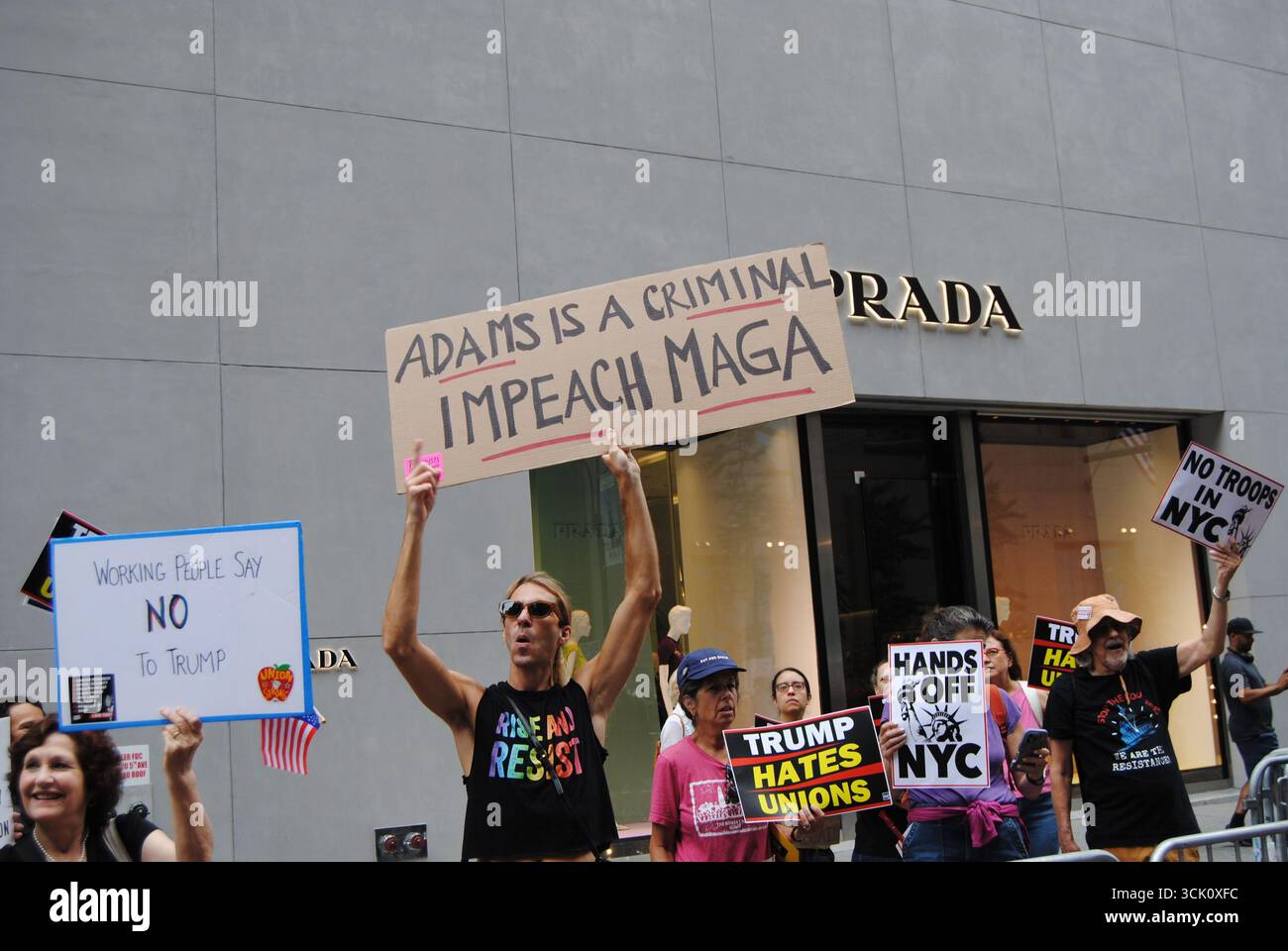 New York City, New York, USA - September 06 2025: Demonstrators on ...