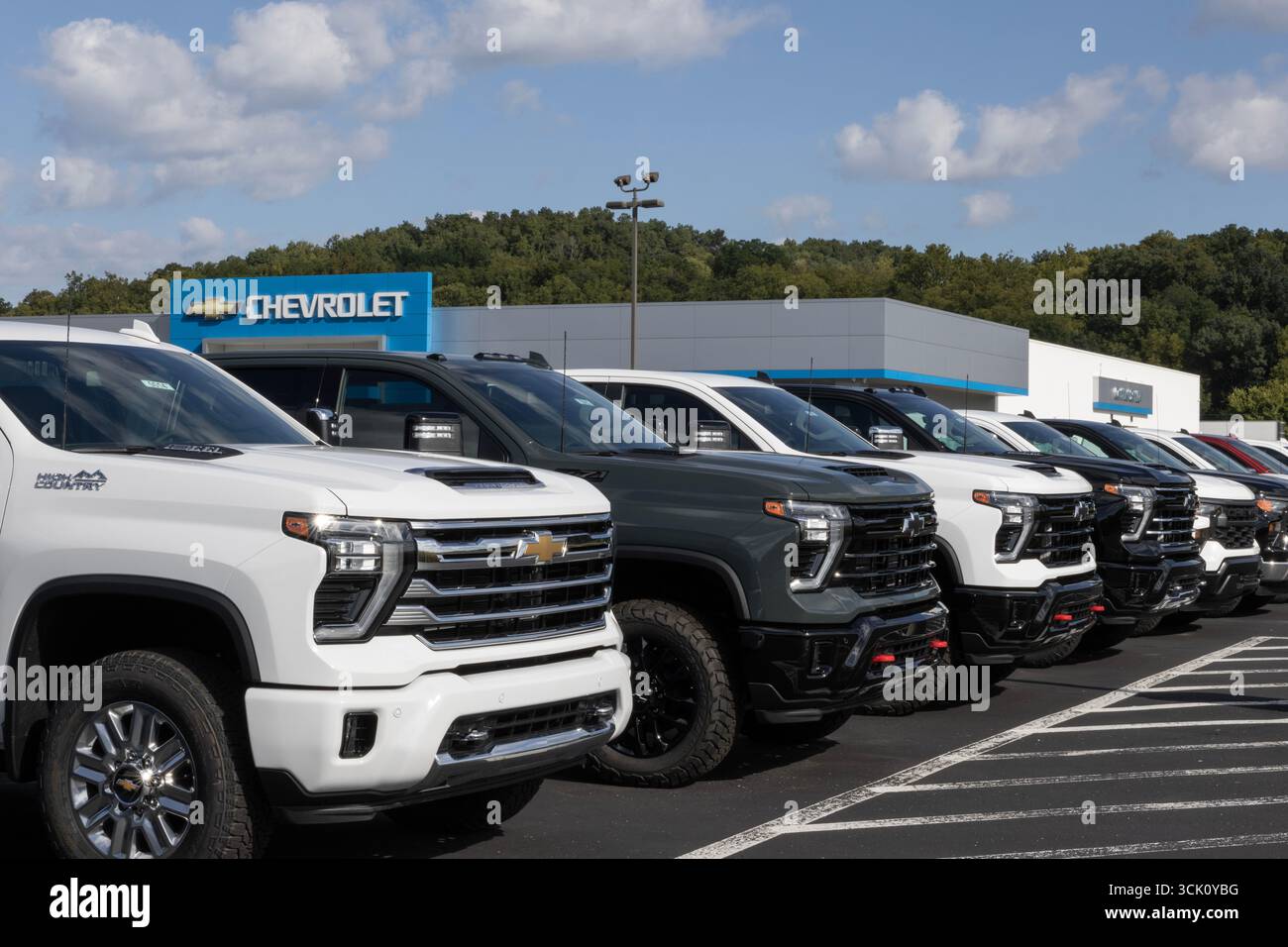 West Harrison - September 7, 2025: Chevrolet Silverado 2500 display at ...