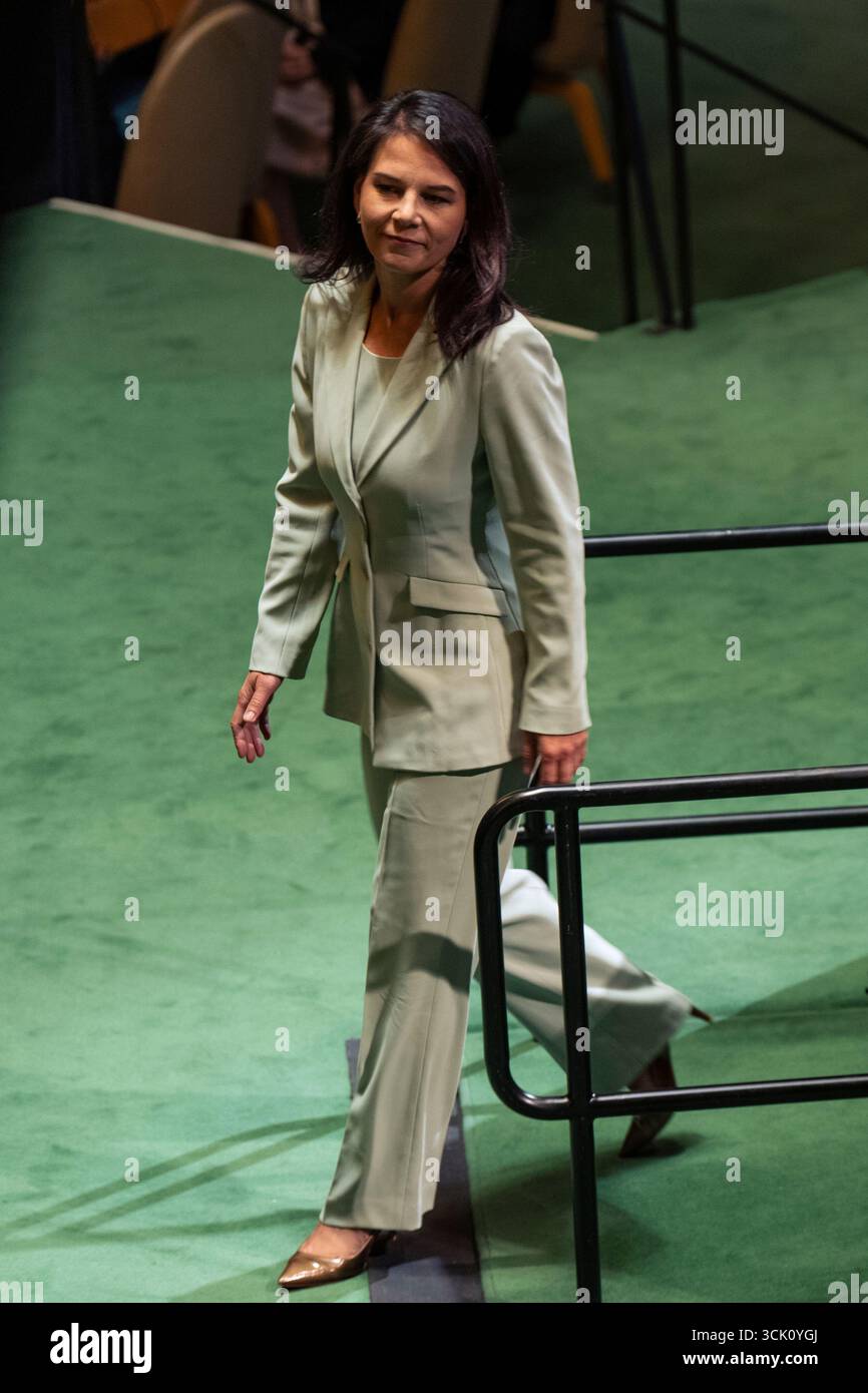 Annalena Baerbock, the newly-elected president of the 80th session of ...