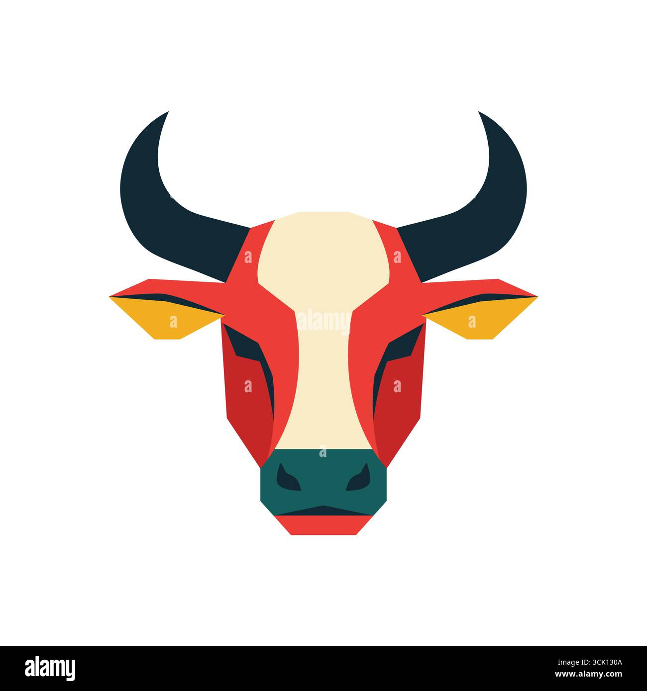 Colorful bull logo hi-res stock photography and images - Alamy