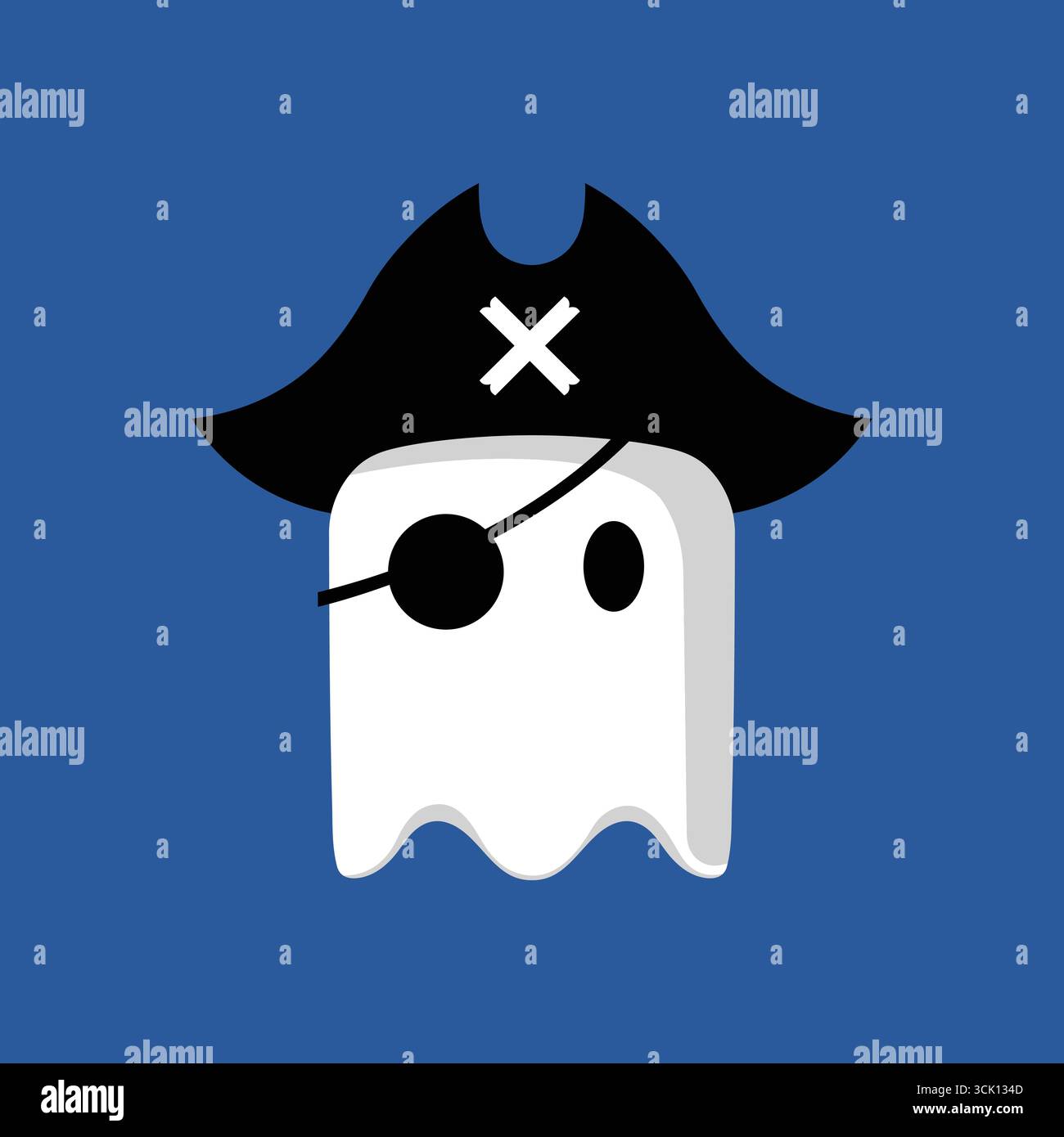 Funny white helloween ghost Stock Vector Images - Alamy
