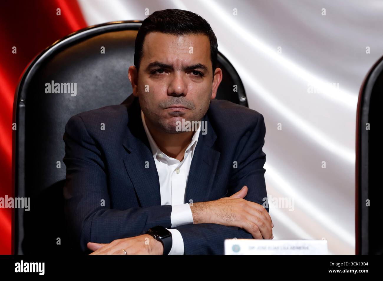 Deputy Elias Lixa Abimerhi, looks on during a session for the Reception ...
