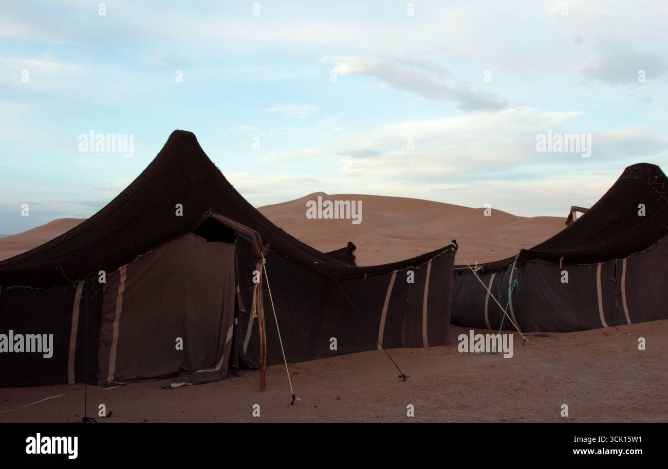 Bedouin Tent in the Sahara Desert – Traditional Nomadic Shelter Stock ...