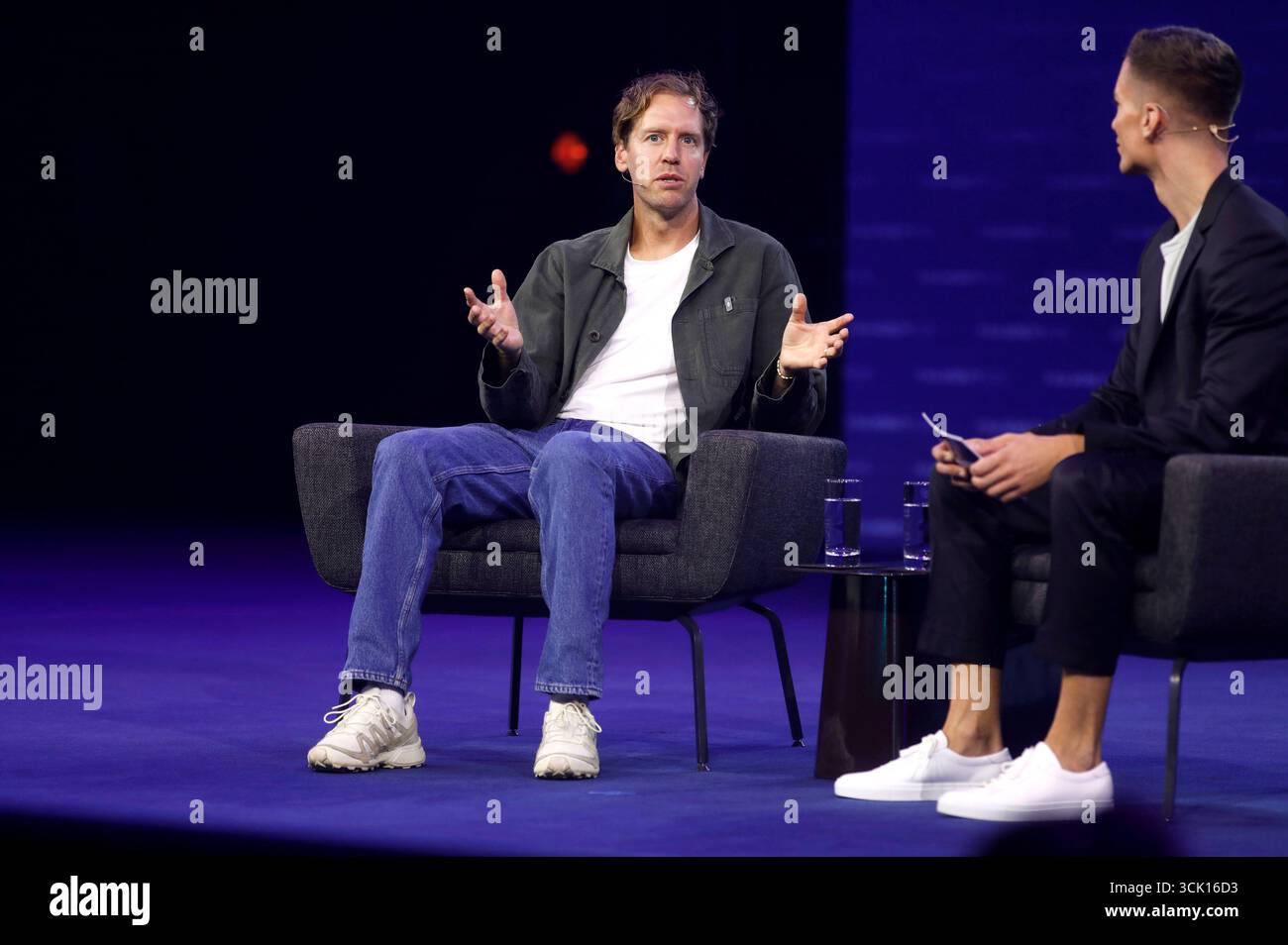 Sebastian Vettel auf der IAA Mobility 2025 in der Messe München ...