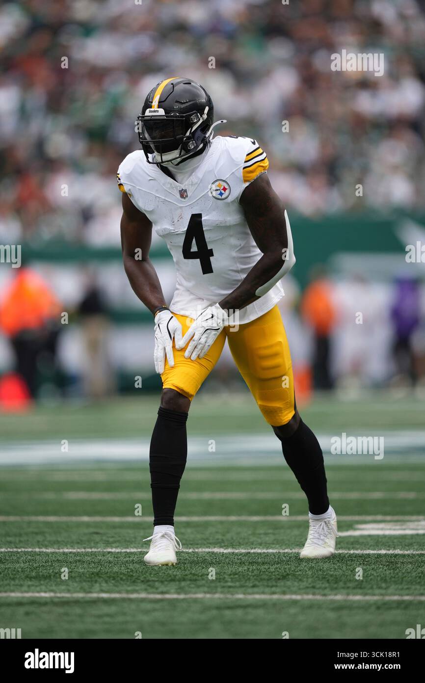 Pittsburgh Steelers' DK Metcalf plays during an NFL football game ...