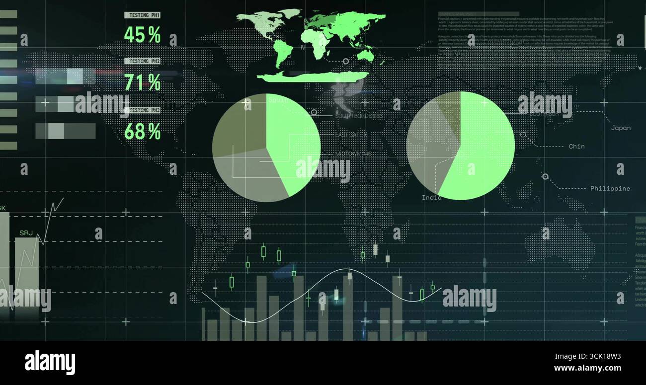 Real time world map displaying hi-res stock photography and images - Alamy