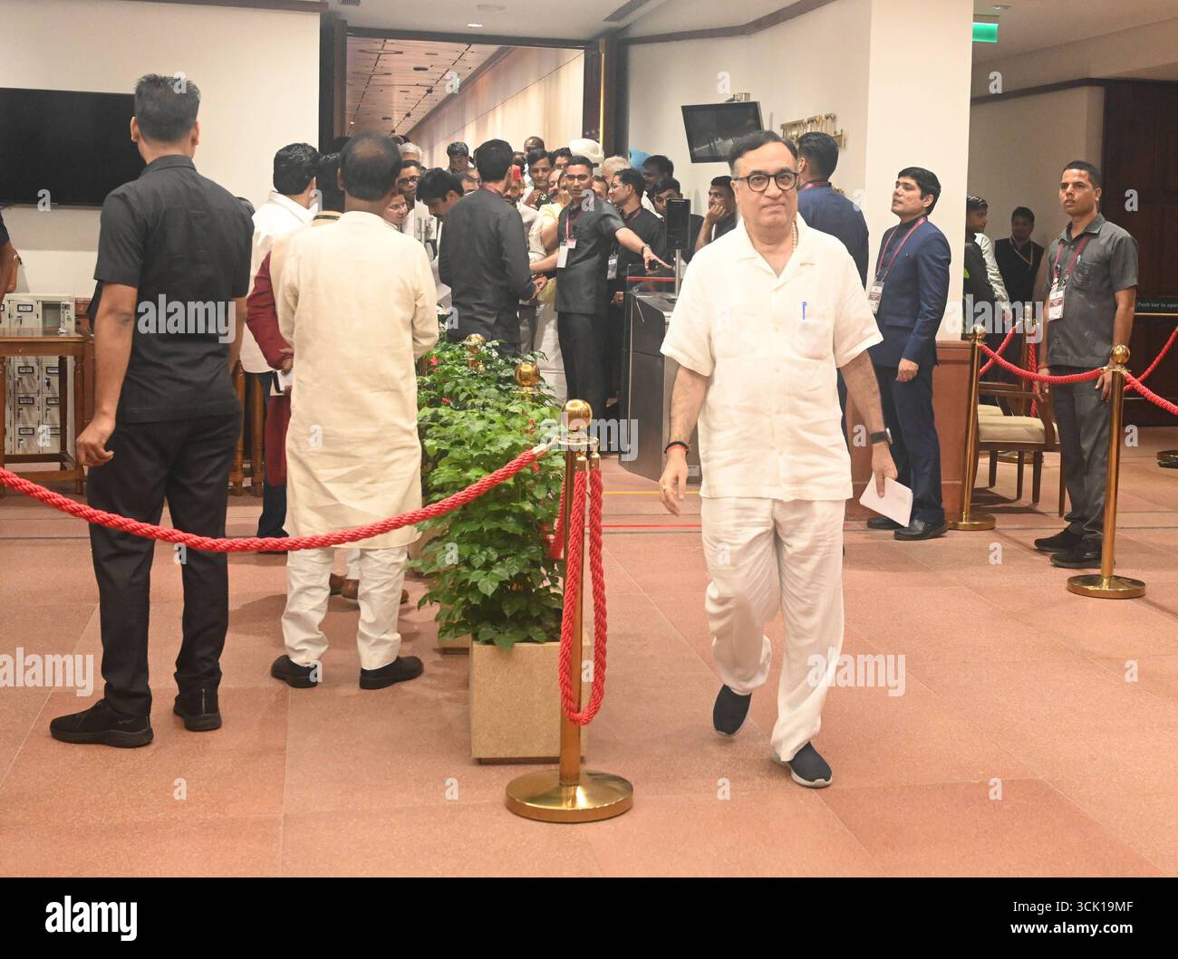 NEW DELHI, INDIA - SEPTEMBER 9: Rajya Sabha MP Ajay Makan arrives for ...