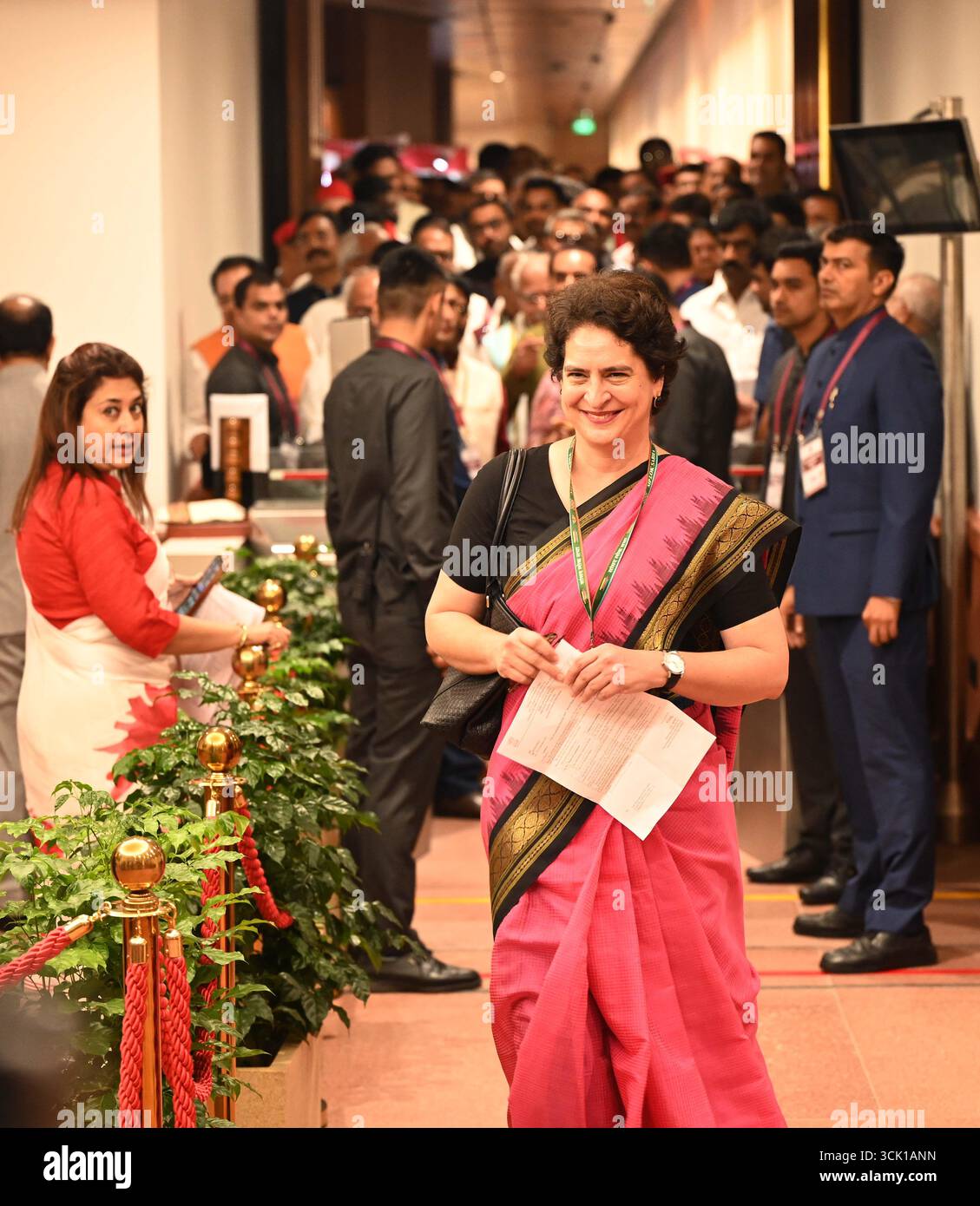NEW DELHI, INDIA - SEPTEMBER 9: Congress Lok Sabha MP Priyanka Gandhi ...