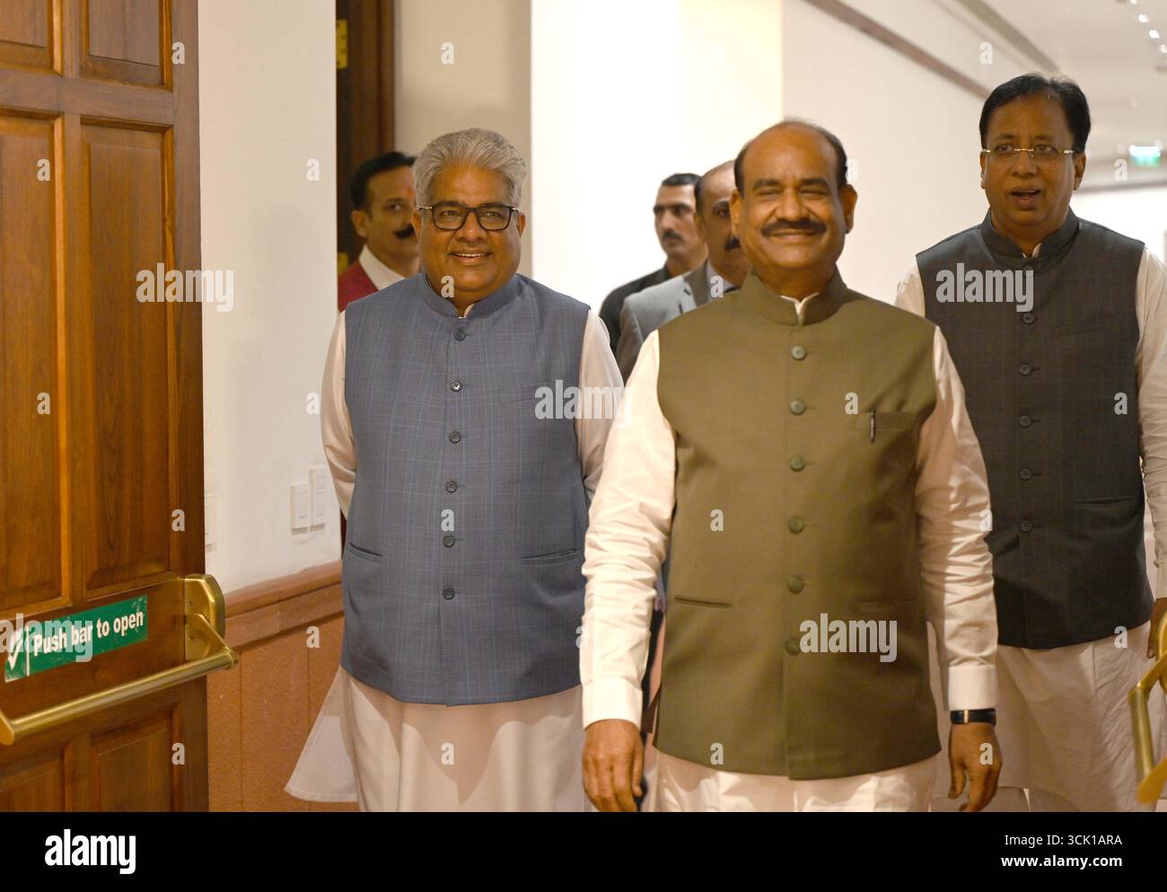 NEW DELHI, INDIA - SEPTEMBER 9: Lok Sabha Speaker Om Birla with Union ...