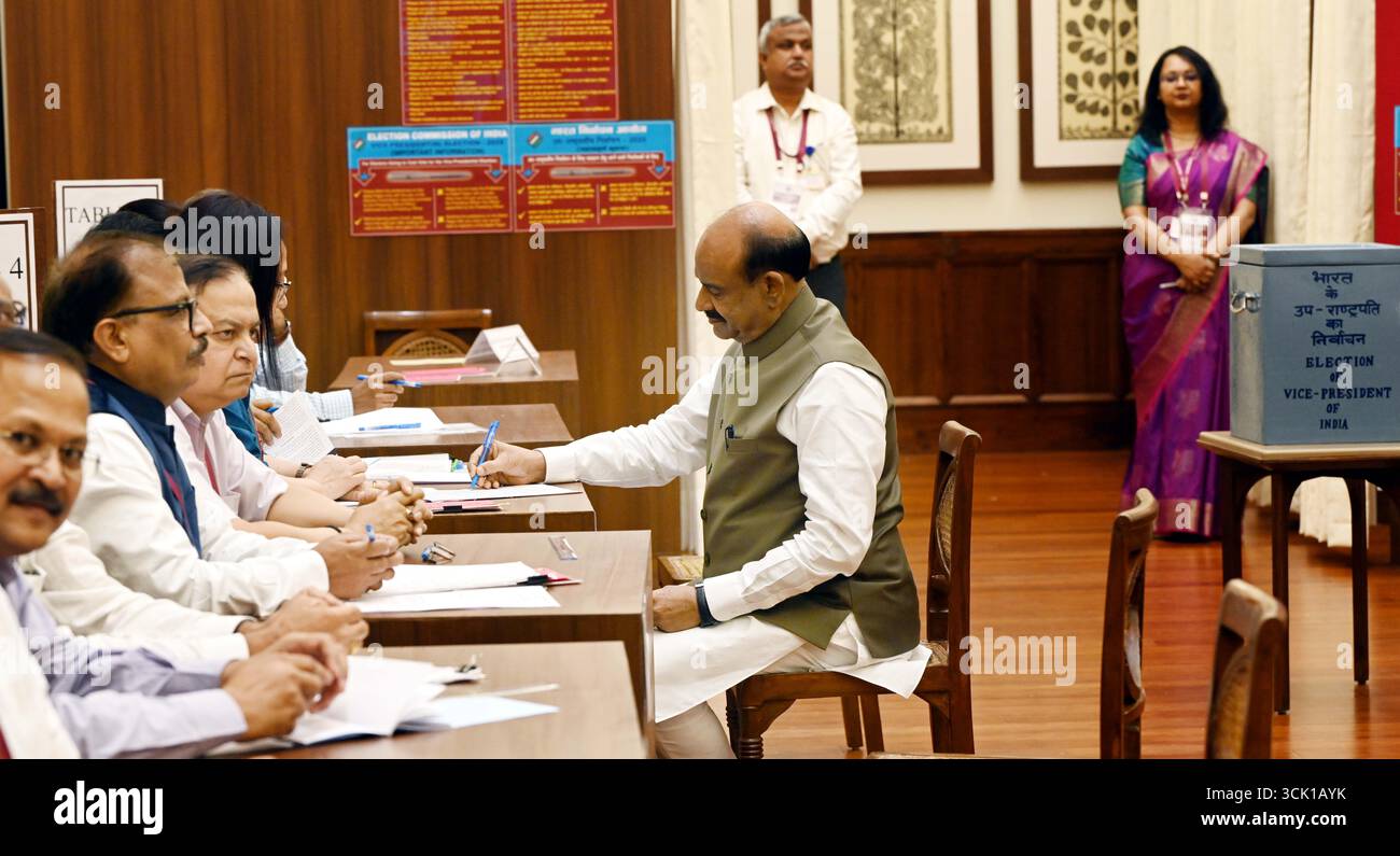 NEW DELHI, INDIA - SEPTEMBER 9: Lok Sabha Speaker Om Birla during the ...