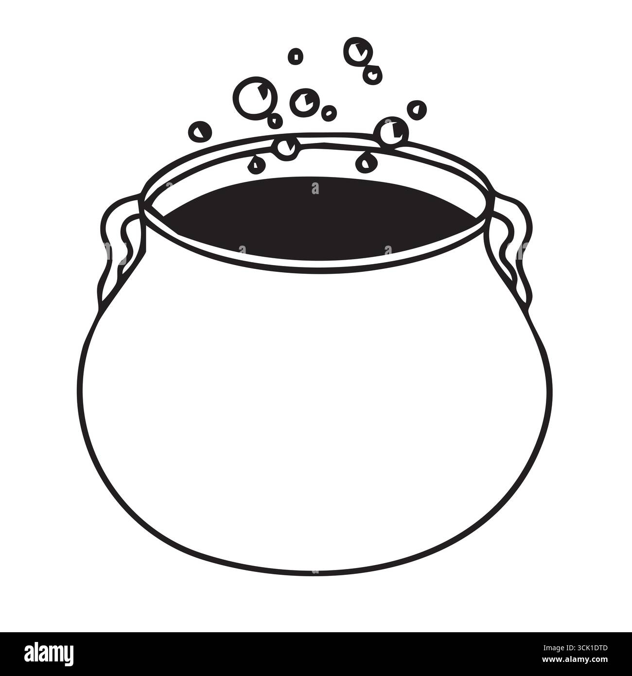 Magic witch cauldron boiling Black and White Stock Photos & Images - Alamy