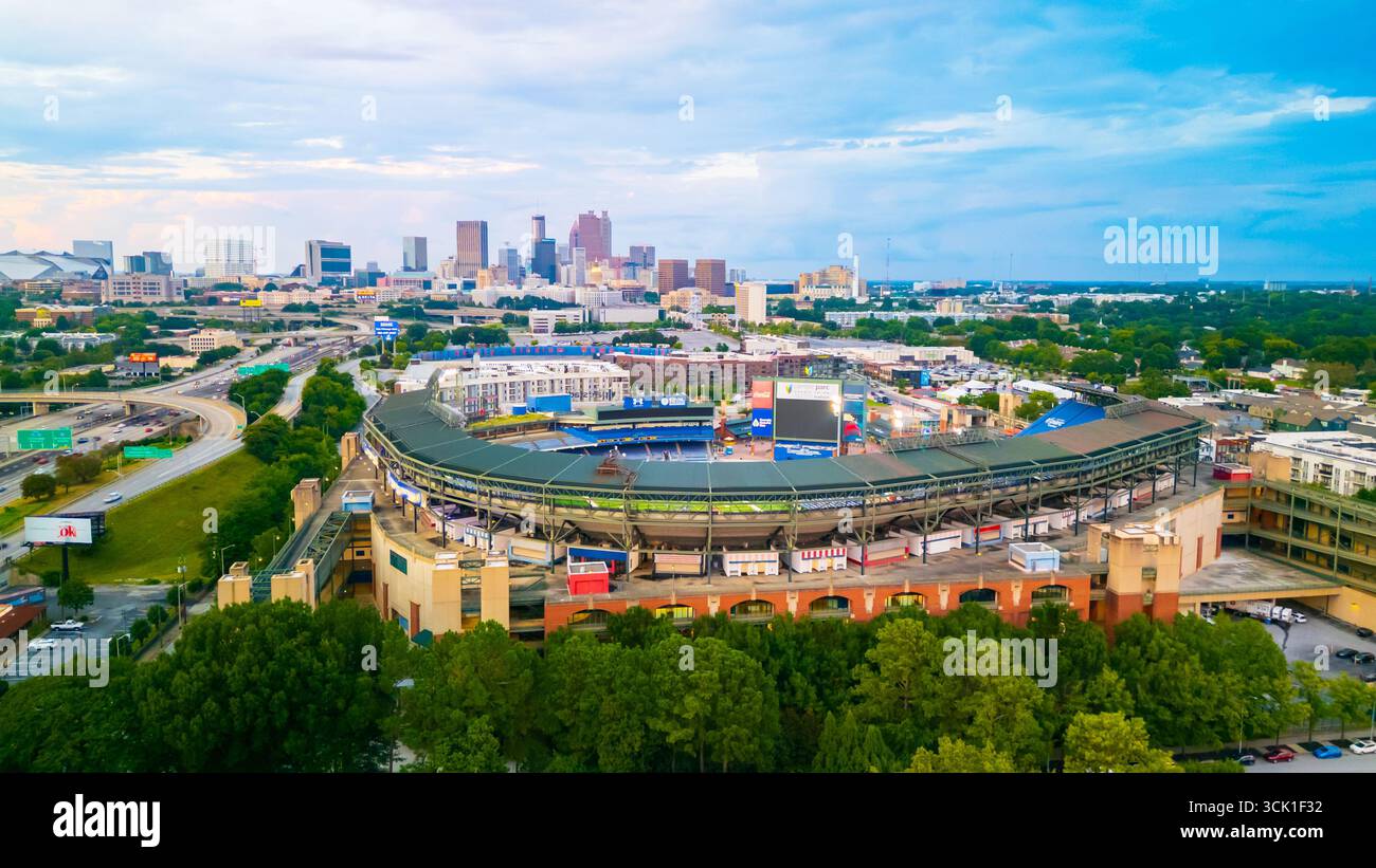 Atlanta, GA - August 22, 2025: Center Parc Stadium, formerly Turner ...