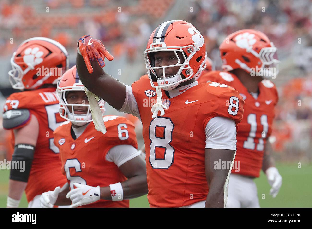 CLEMSON, SC - SEPTEMBER 06: Clemson Tigers running back Adam Randall (8 ...