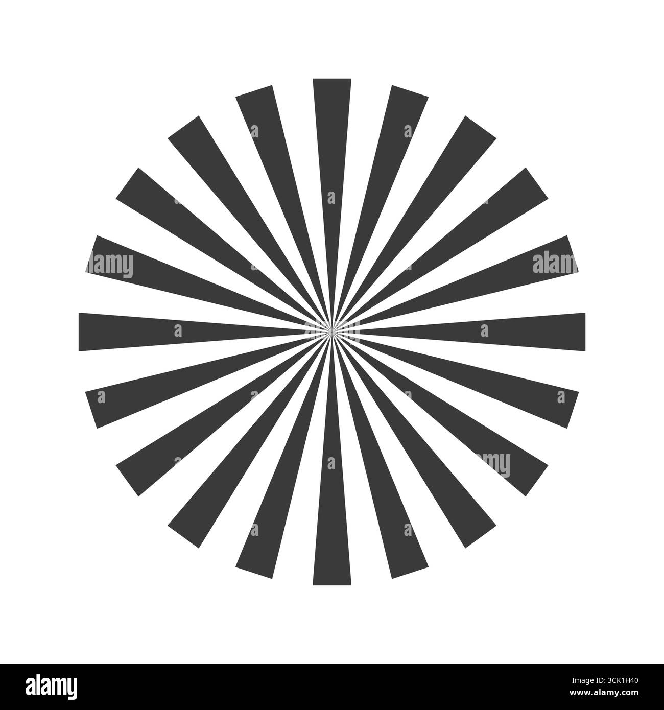 Retro black white sun rays bg. Pop art comic cartoon element Stock ...