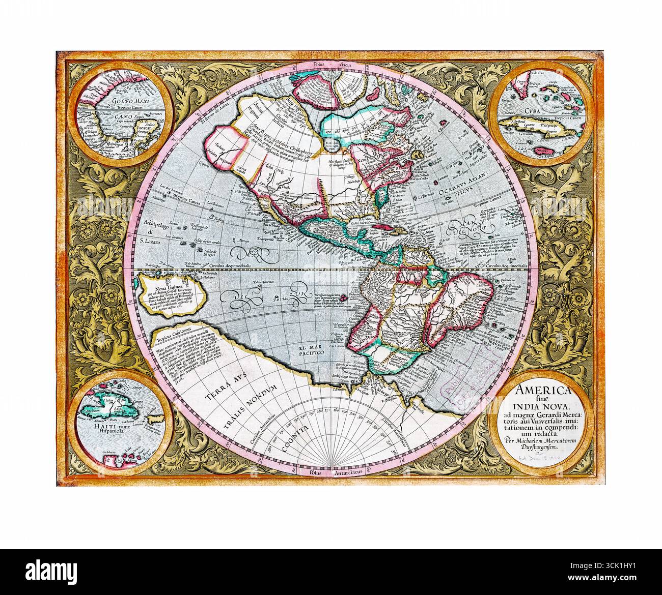 Historic map america detail Cut Out Stock Images & Pictures - Alamy