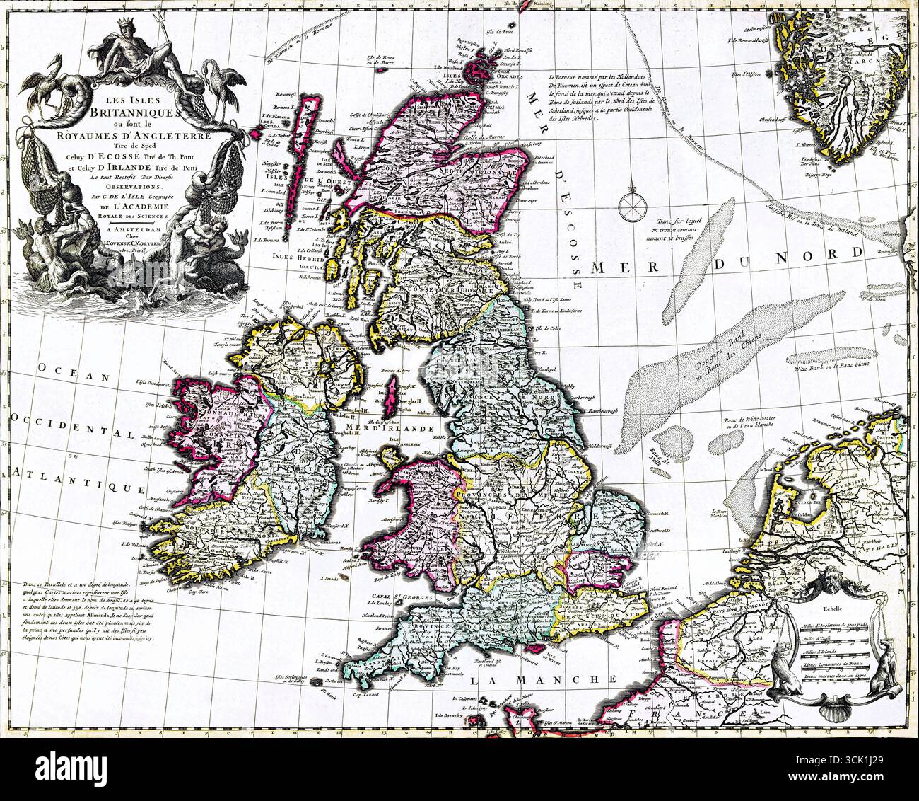 Britannia Historic Map 16th Century - John Speed Inspired - Antique ...