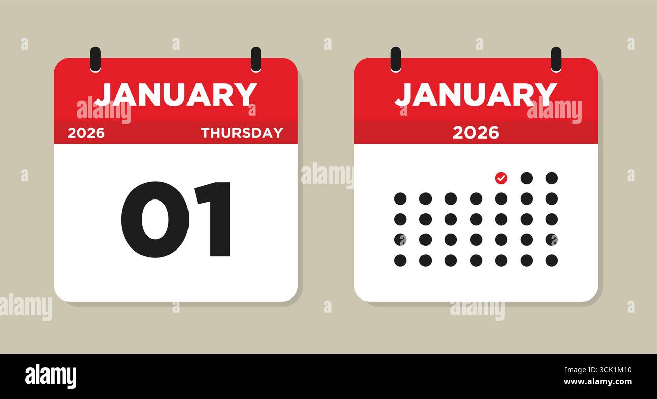 January time year cut Stock Vector Images - Alamy