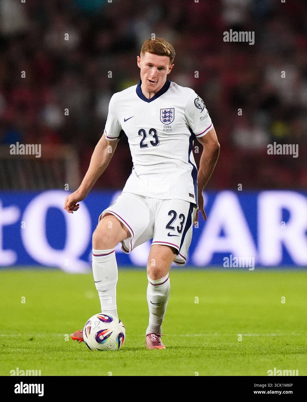 England's Elliot Anderson during the 2026 FIFA World Cup Qualifying ...