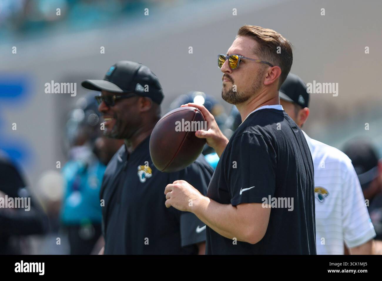 Jacksonville Jaguars assistant linebackers coach Kevin Wilkins directs ...