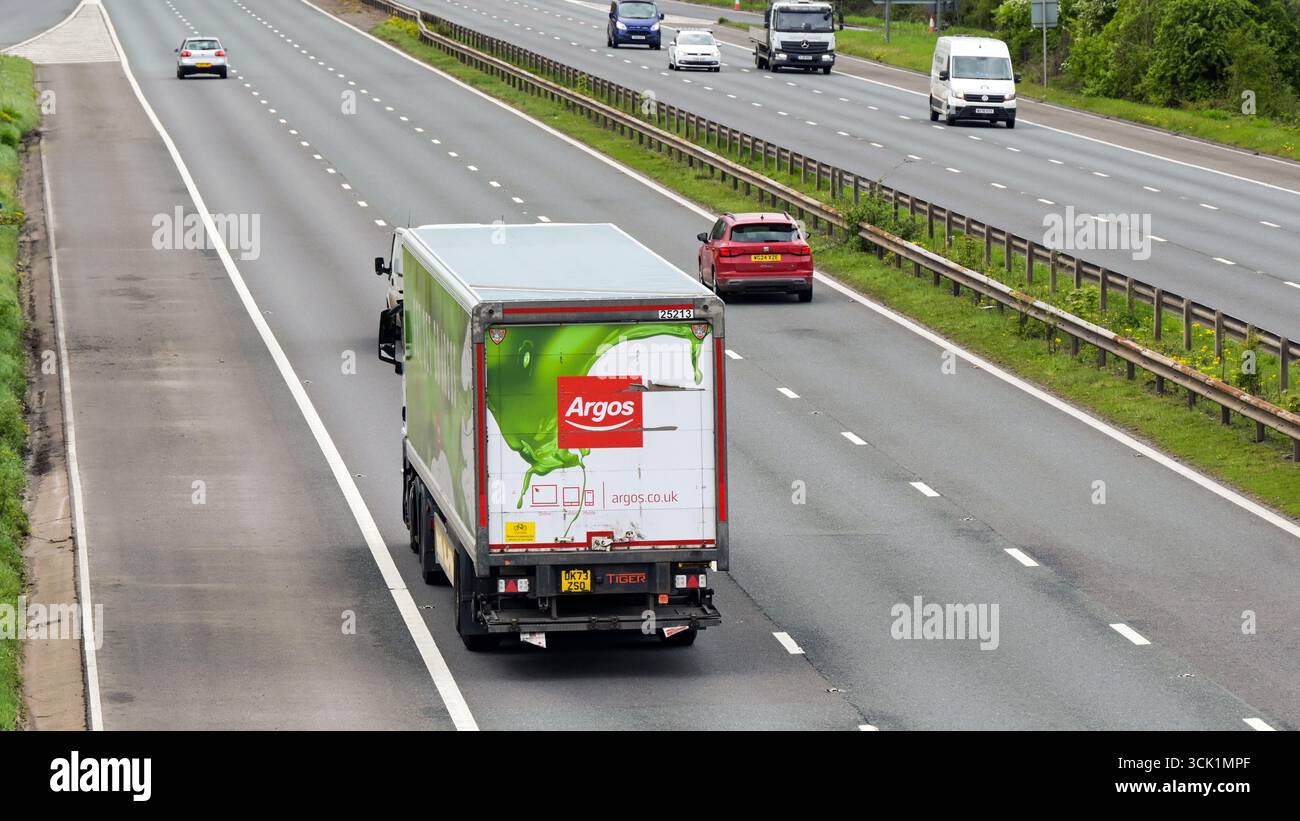 Taunton, Somerset, England, UK - 23 April 2025: Rear view of a delivery ...