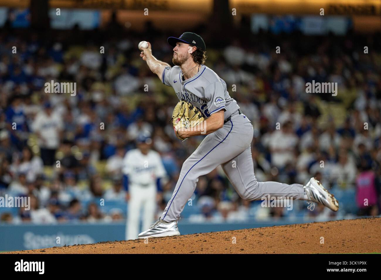 Colorado Rockies pitcher Chase Dollander (32) throws during a MLB game ...