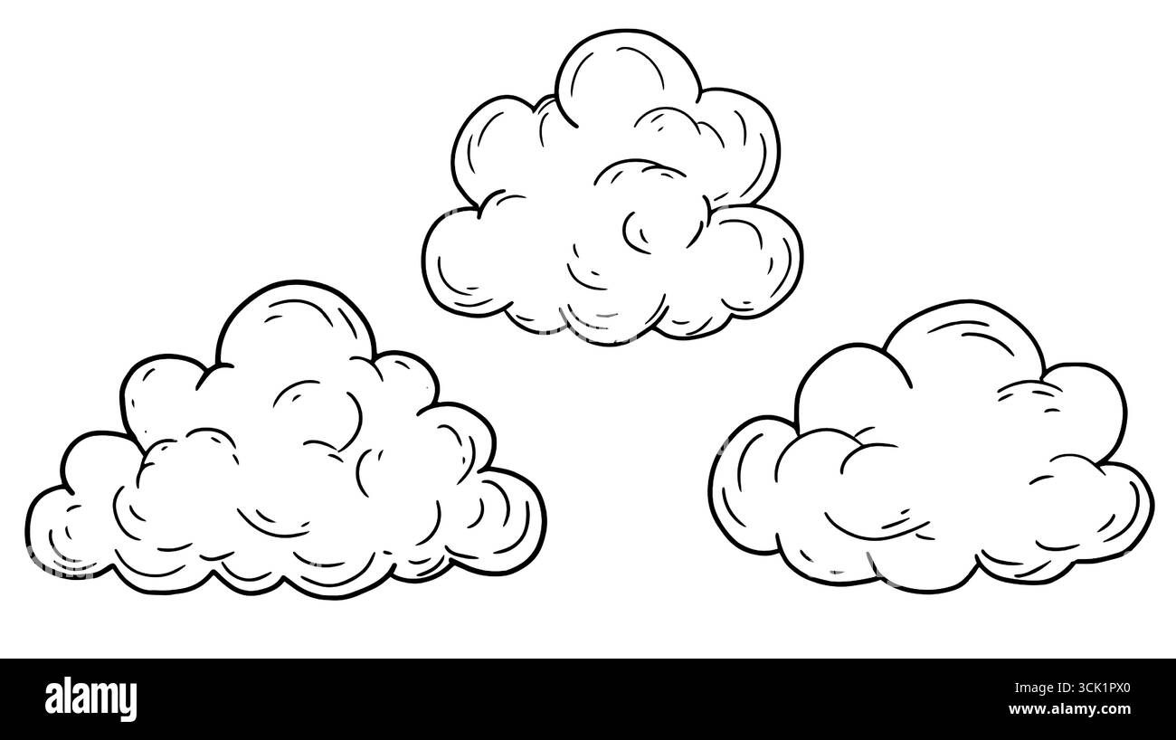 Cumulus fluffy Black and White Stock Photos & Images - Alamy