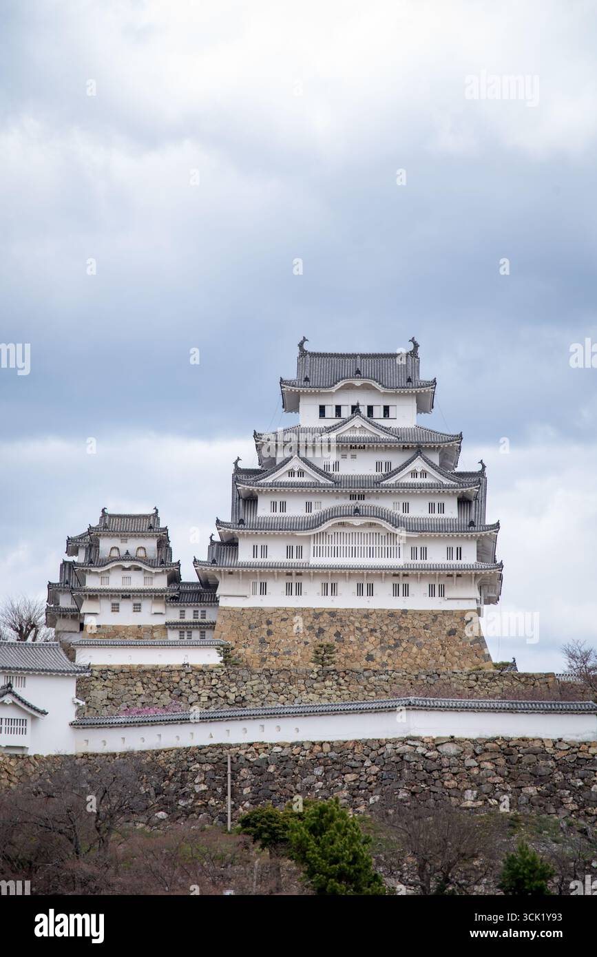 Himeji Castle UNESCO Heritage Landmark in Japan. Close-up of Himeji ...