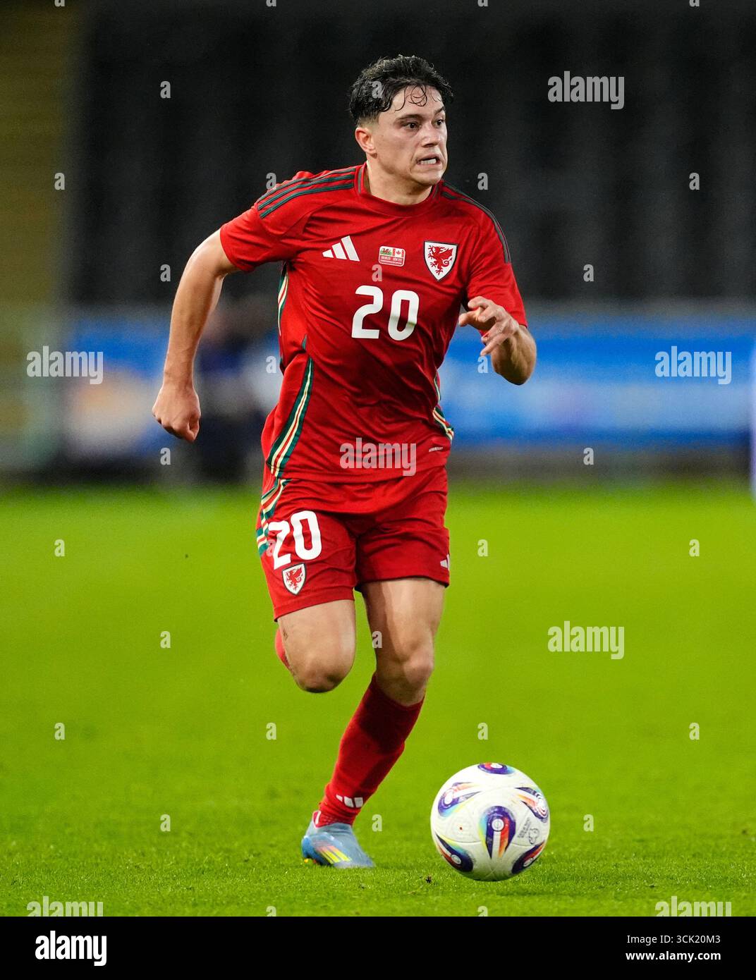 Wales' Daniel James during an international friendly match at Swansea ...