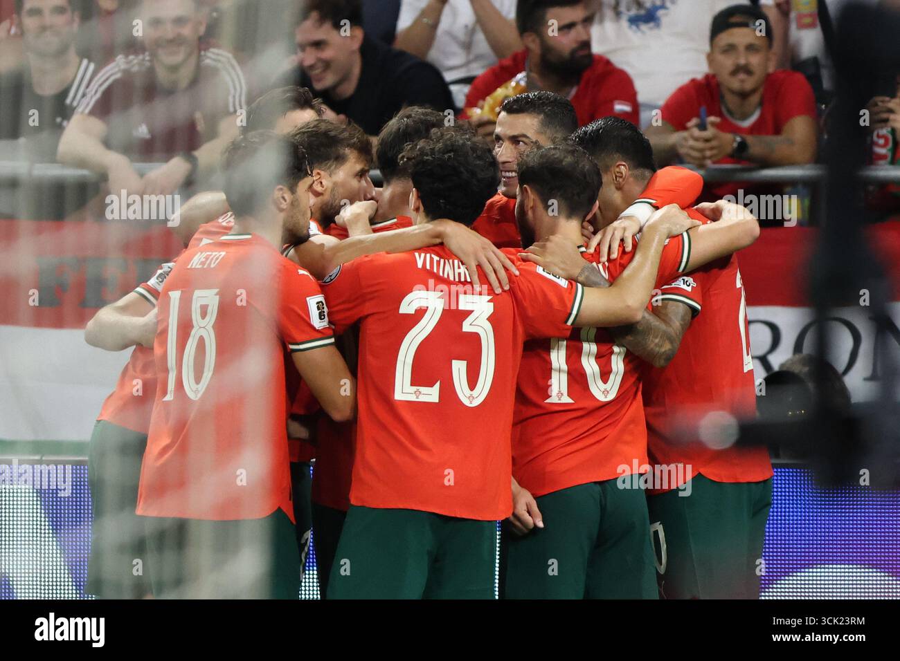 BUDAPEST, HUNGARY - SEPTEMBER 9: team Portugal celebrates the goal to 1 ...