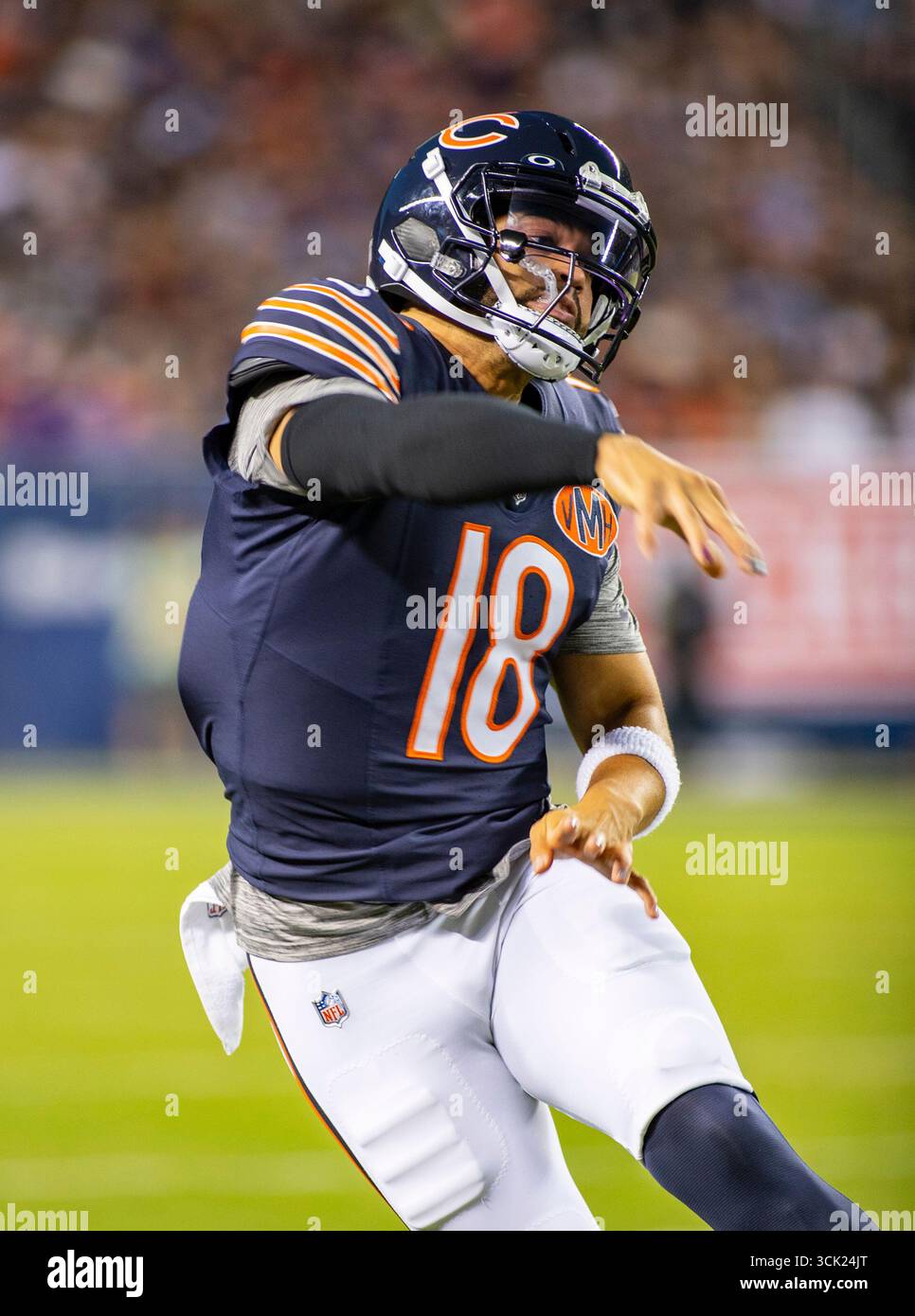 Chicago, IL, USA. 08th Sep, 2025. Chicago Bears Quarterback Caleb ...