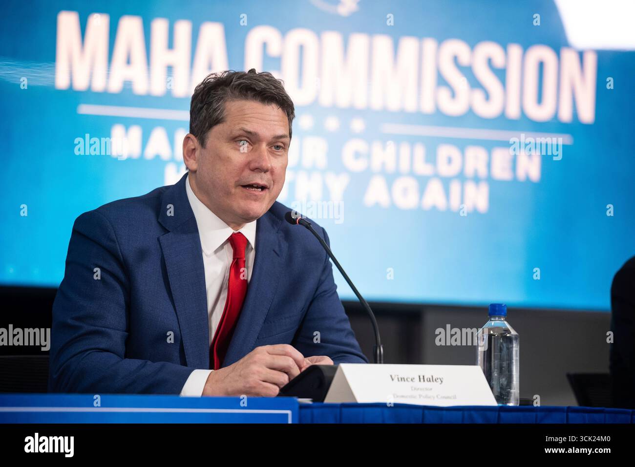 Domestic Policy Council Director Vince Haley speaks during a Make ...