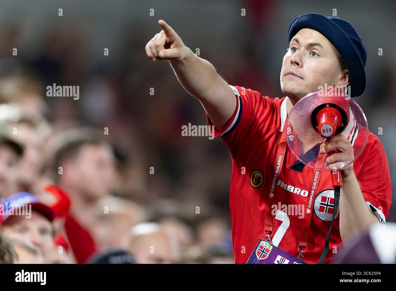 Oslo, Norway 9 September 2025 fans show their support before the FIFA 2026 world cup european ...
