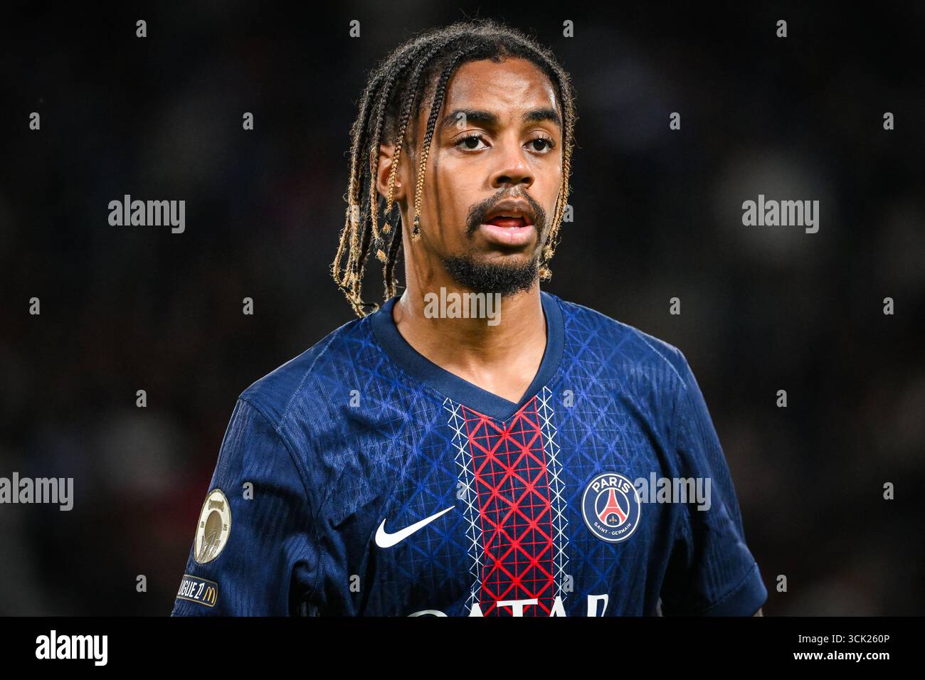 Bradley BARCOLA of PSG during the French championship Ligue 1 football ...