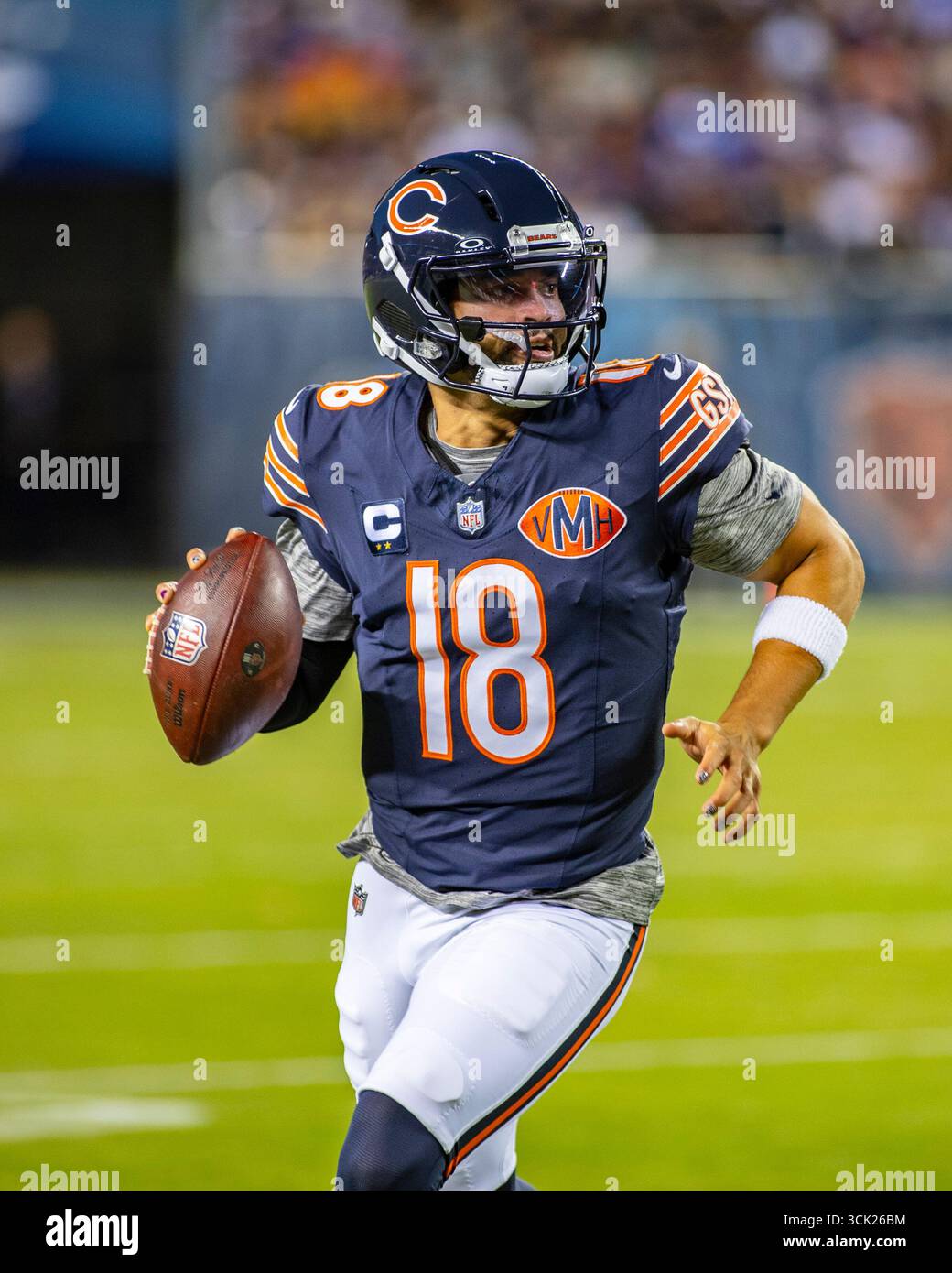 September 08, 2025: Chicago Bears Quarterback Caleb Williams (18) runs ...