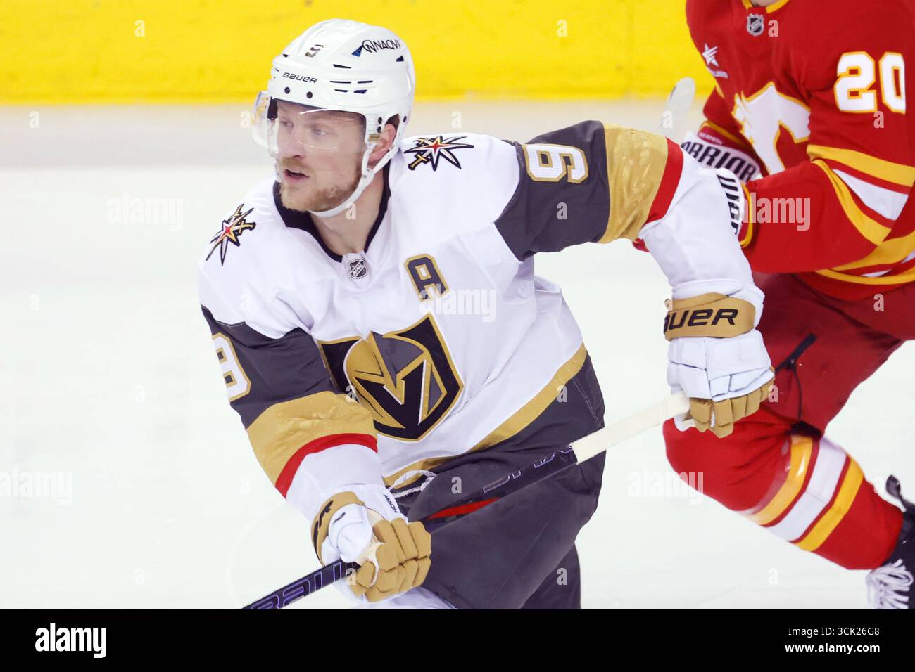 Profile photo on Vegas Golden Knights C Jack Eichel during an NHL ...