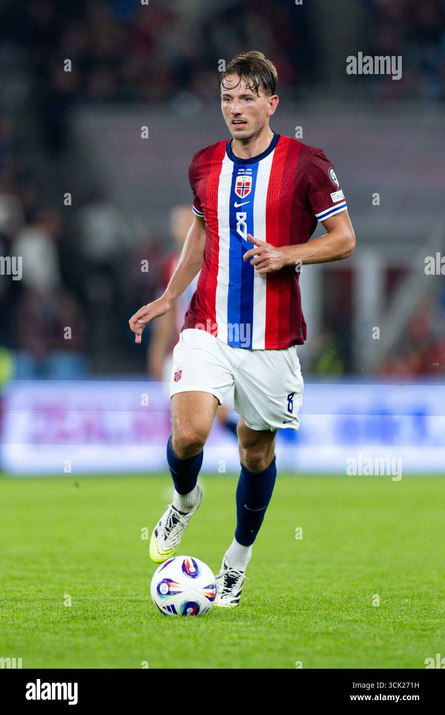 Sander Berge (8 Norway) controls the ball during the UEFA European ...