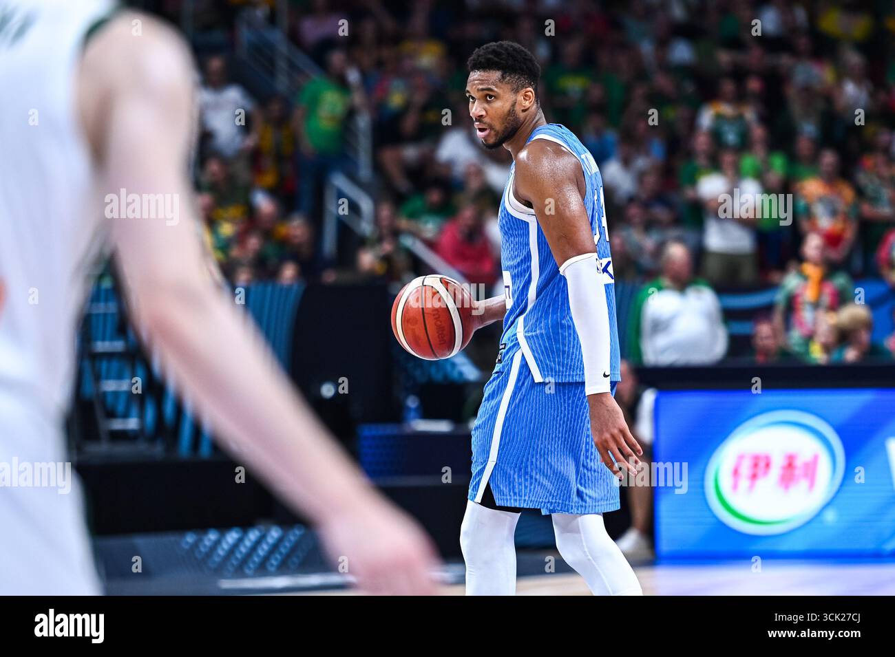34 Giannis Antetokounmpo of Greece plays during the FIBA EuroBasket 2025, Quarter-Finals match ...