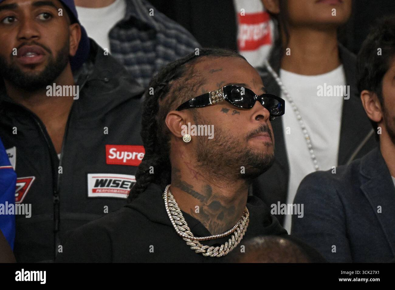 French rapper Kalash attends the 2026 FIFA World Cup qualifying ...