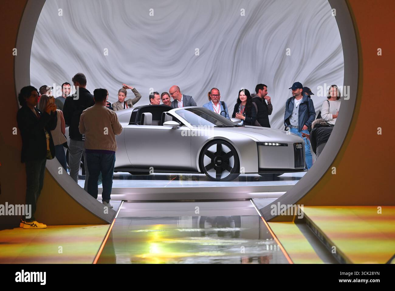 AUDI booth with the Concept Car Concept C, car manufacturer, car brand, car, cars. Open Space ...