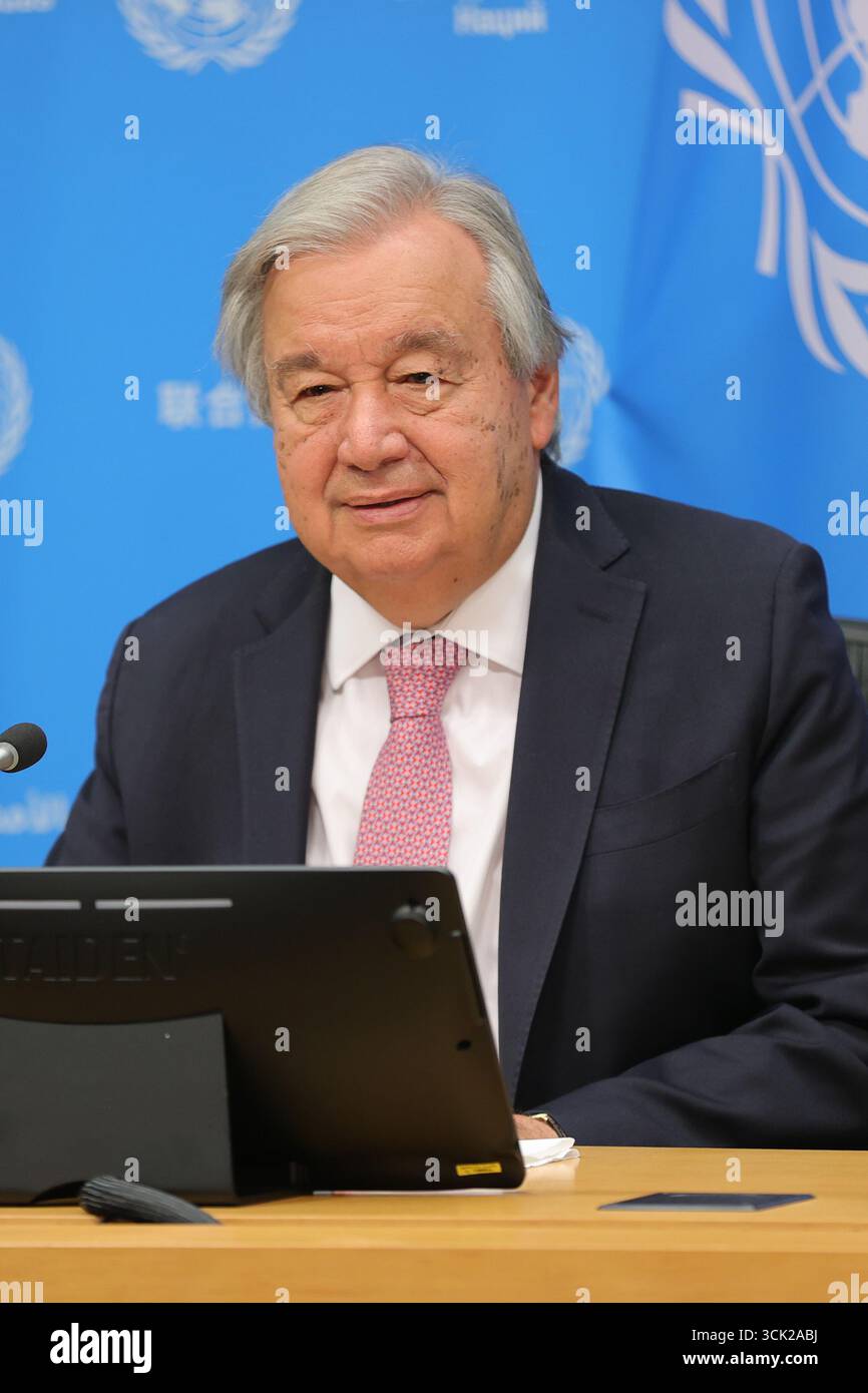 UNITED NATIONS, NEW YORK – SEPTEMBER 9, 2025: Secretary-General Antonio ...